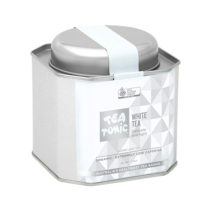 Tea Tonic Organic White Tea Caddy Tin 85g – Fresh Beauty Co.